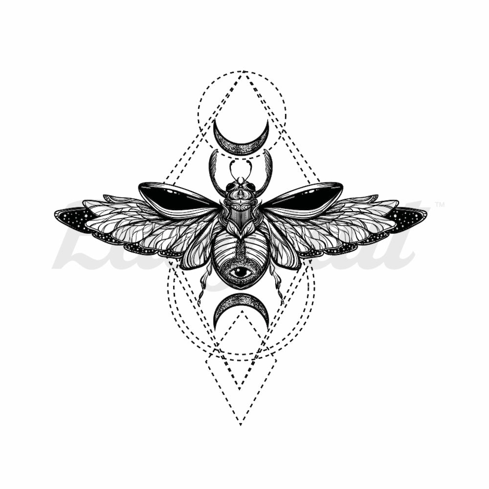 Abstract Moth Temporary Tattoo | EasyTatt™