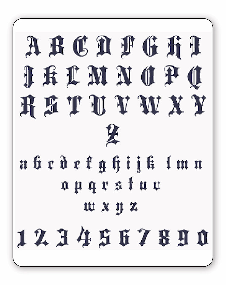 Simple Gothic Lettering