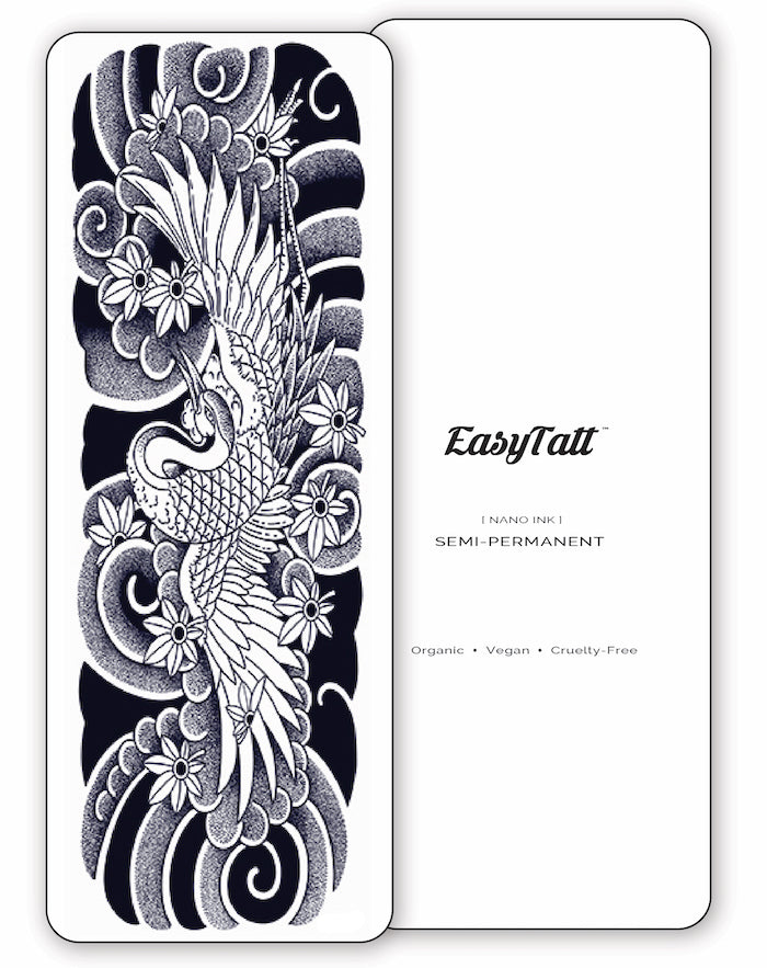 Japanese Bird Semi-Permanent Tattoo | EasyTatt™