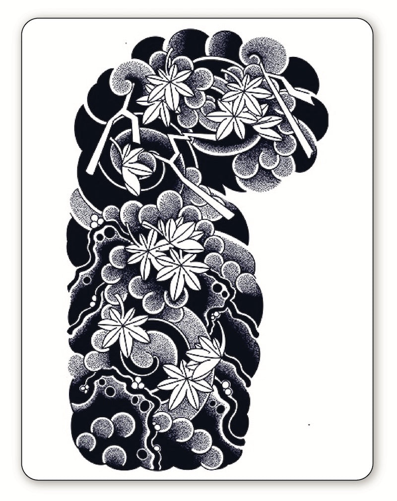 Japanese Shoulder and Arm Semi-Permanent Tattoo | EasyTatt™