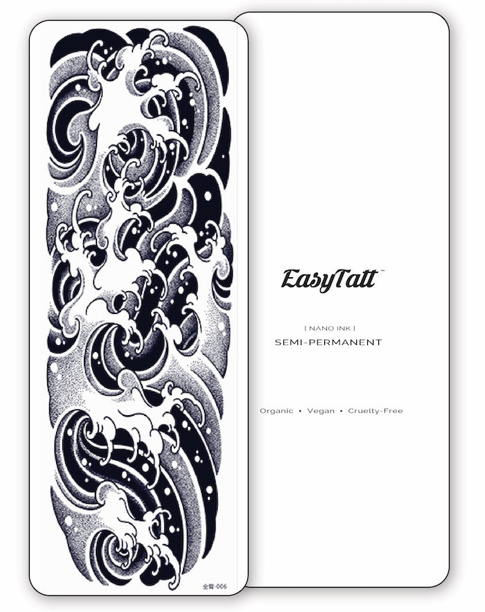 Japanese Waves Semi-Permanent Tattoo | EasyTatt™