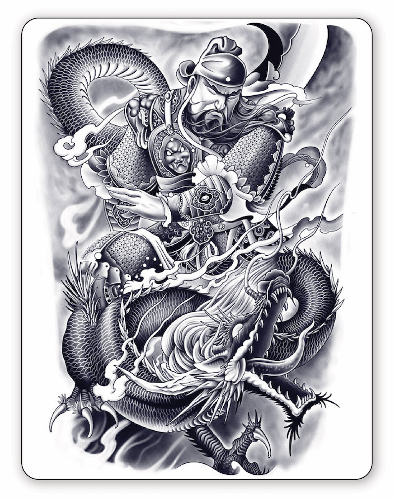 Samurai Warrior Back Tattoo