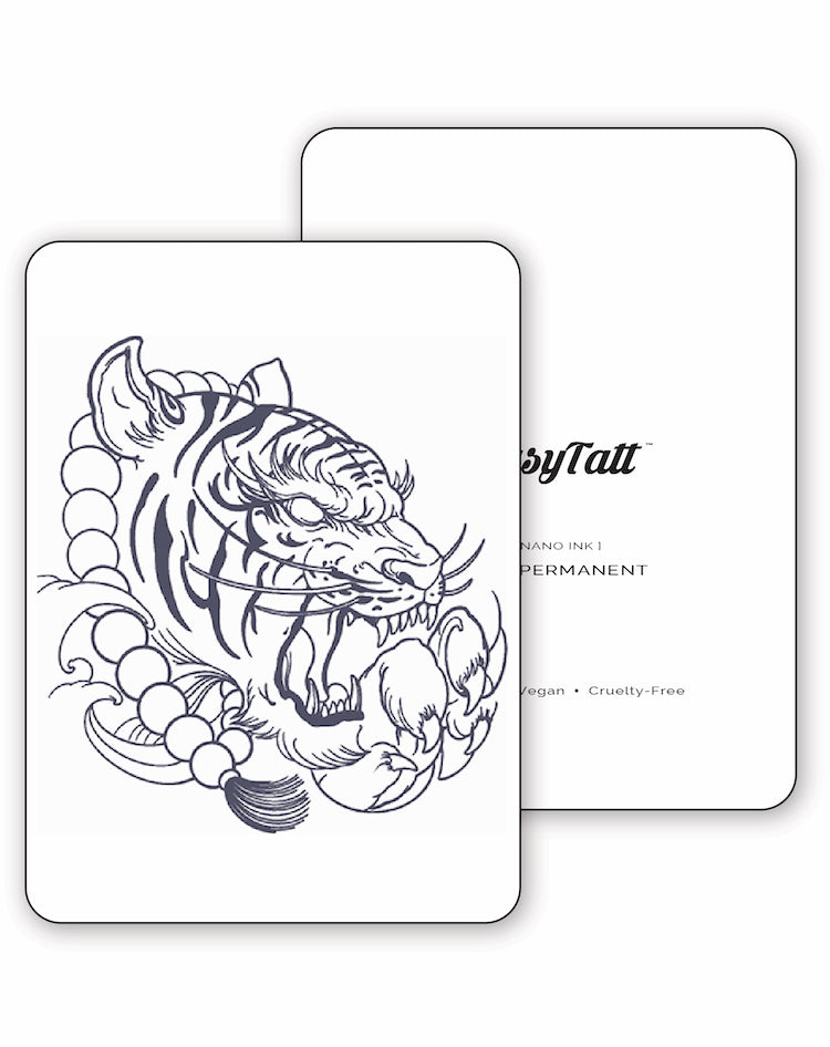 Possessed Tiger Semi-Permanent Tattoo | EasyTatt™ Possessed Tiger Semi-Permanent Tattoo | EasyTatt™