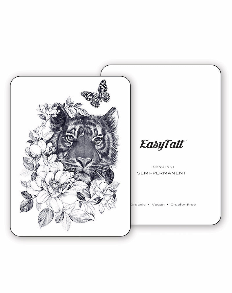 Beautiful Tiger Semi-Permanent Tattoo | EasyTatt™ Beautiful Tiger Semi-Permanent Tattoo | EasyTatt™
