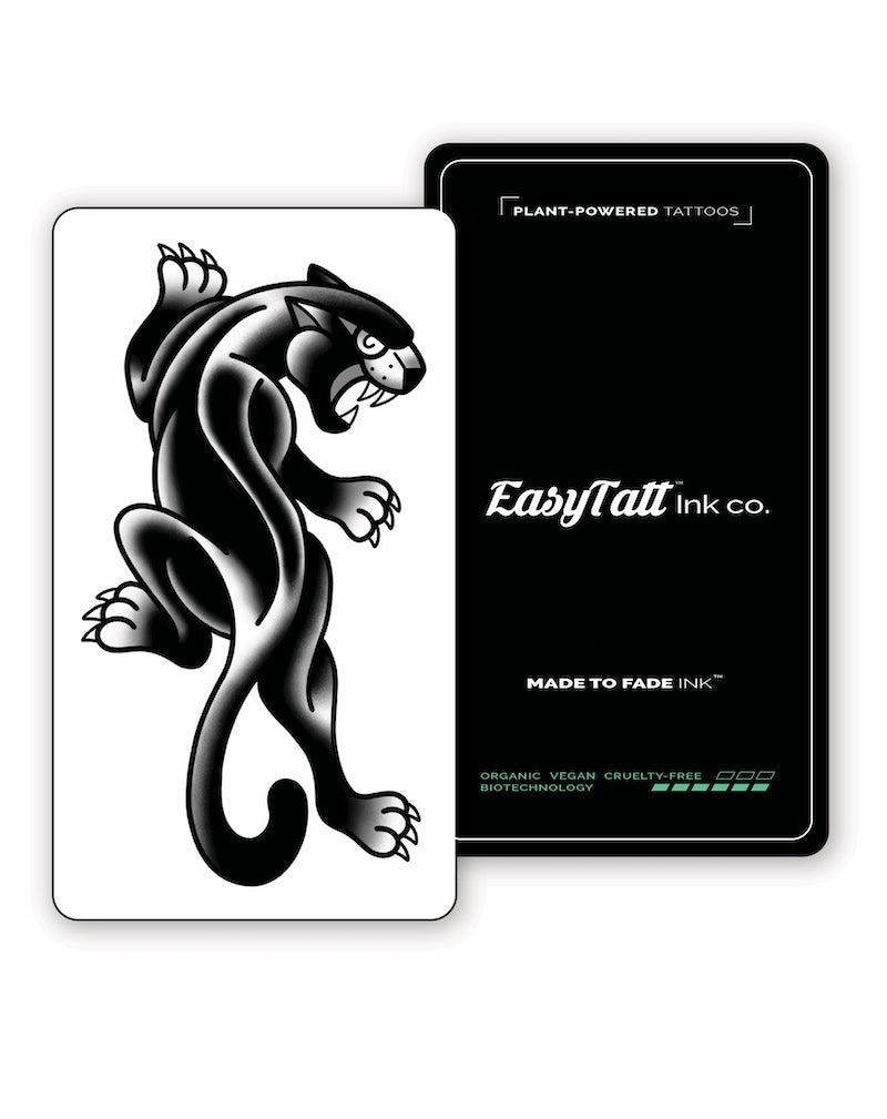 Black Panther Temporary Tattoo | 1-2 Week Semi-Permanent Tattoo by EasyTatt