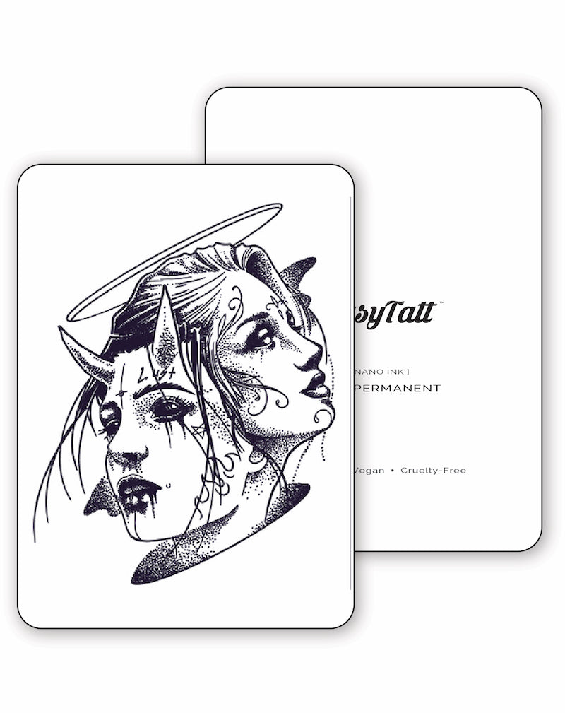 Devil Duo Semi-Permanent Tattoo | EasyTatt™