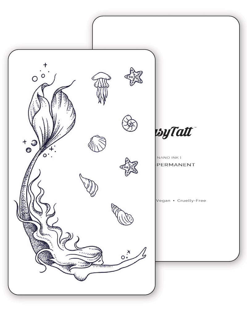 Diving Mermaid Semi-Permanent Tattoo | EasyTatt™