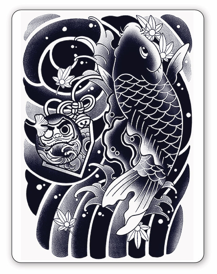 Japanese Koi Fish Semi-Permanent Tattoo | EasyTatt™