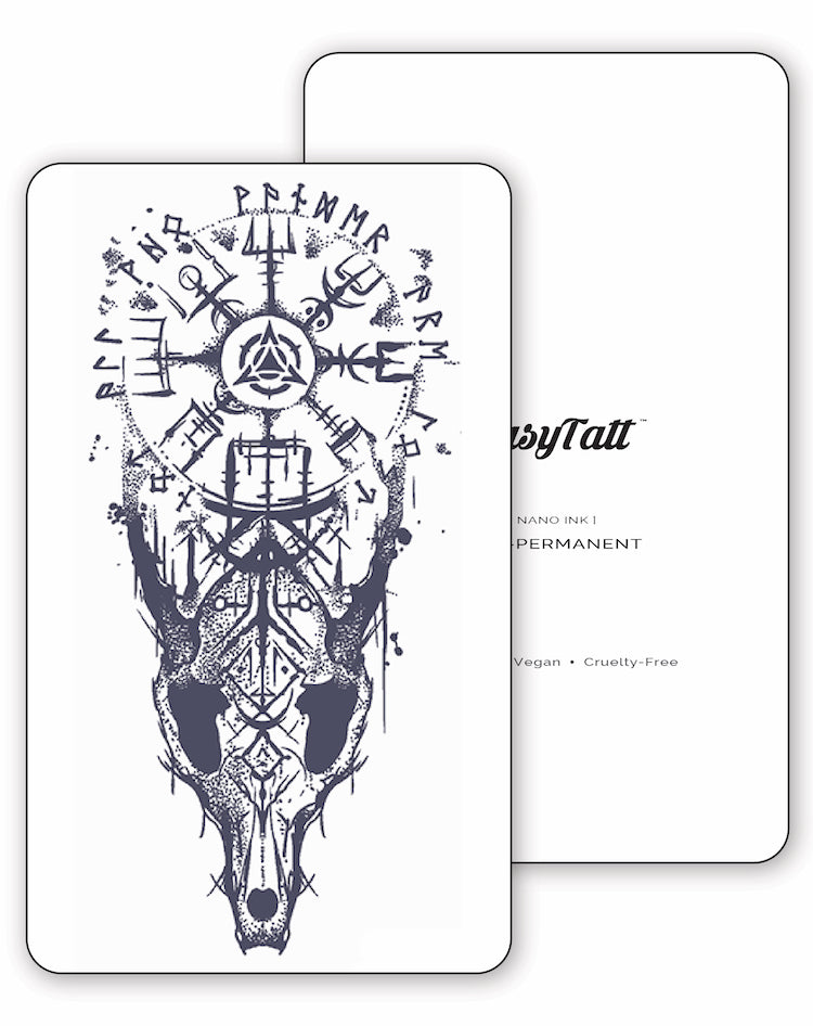 Rune Skull Semi-Permanent Tattoo | EasyTatt™