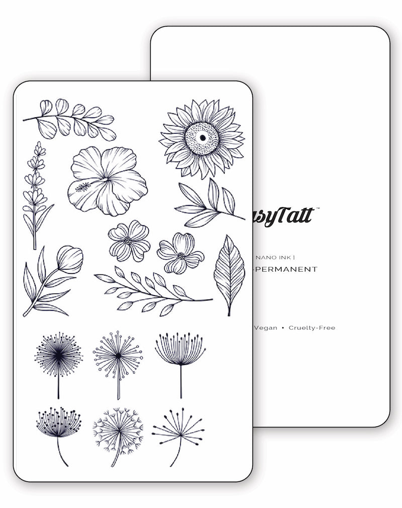 Spring Garden Semi-Permanent Tattoo | EasyTatt™