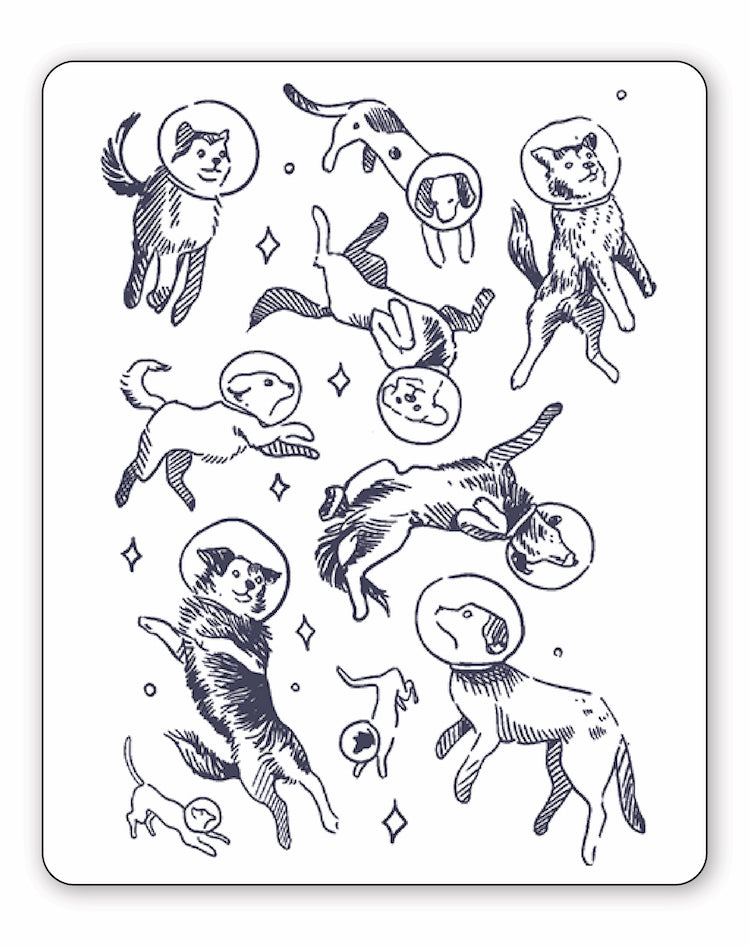 Space Dogs Semi-Permanent Tattoo | EasyTatt™