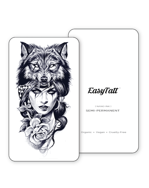 She Wolf Semi-Permanent Tattoo | EasyTatt™
