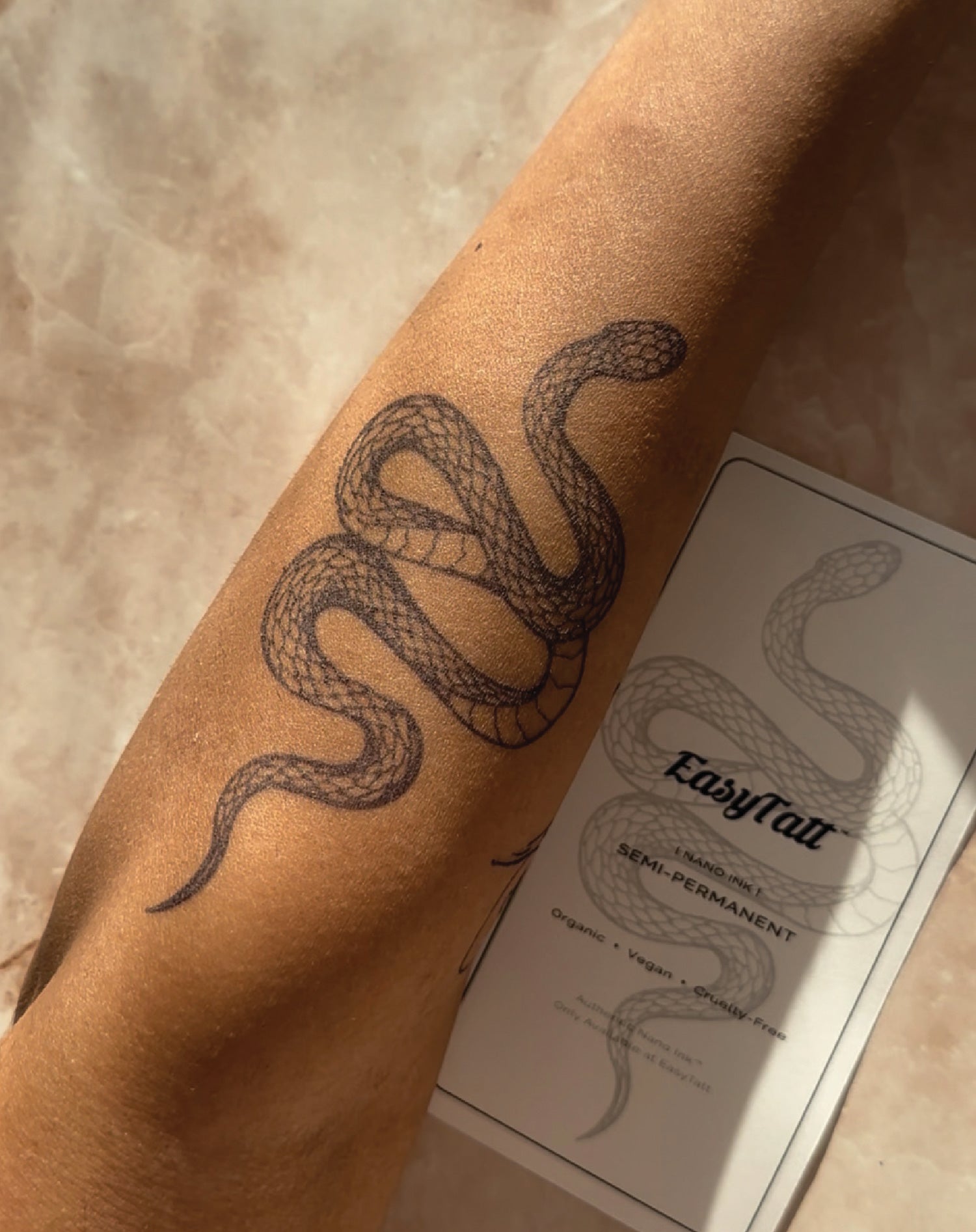Elegant Snake Semi-Permanent Tattoo | EasyTatt™