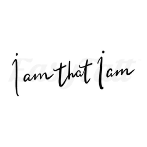 I am that I am Temporary Tattoo | EasyTatt™