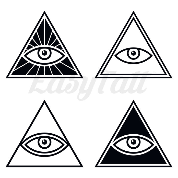 Triangle Eyes Temporary Tattoo | EasyTatt™