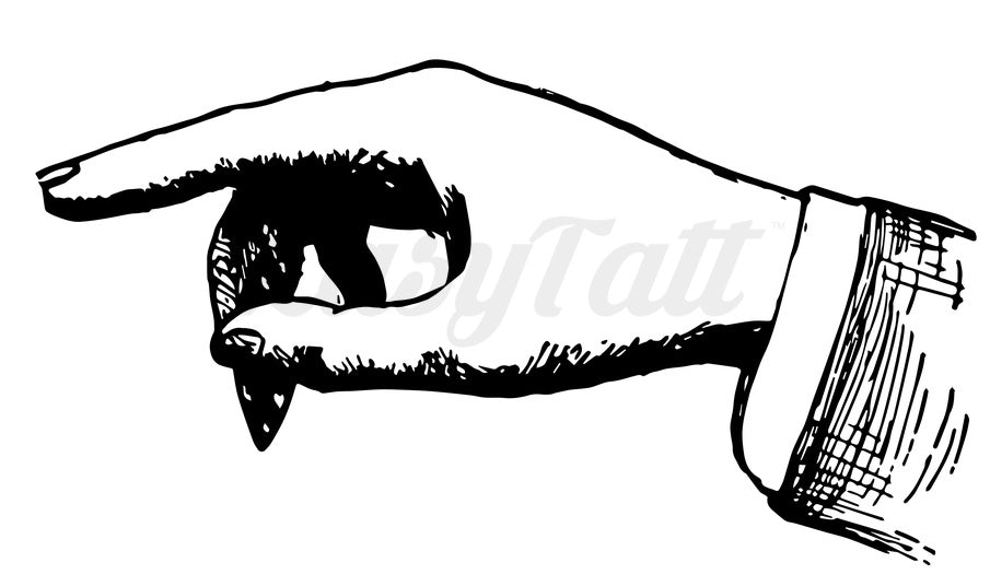 Hand Point Temporary Tattoo | EasyTatt™