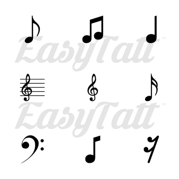 Musical Notes Face Tattoos Do Re Me Muzieknoten Tijdelijke Tattoo