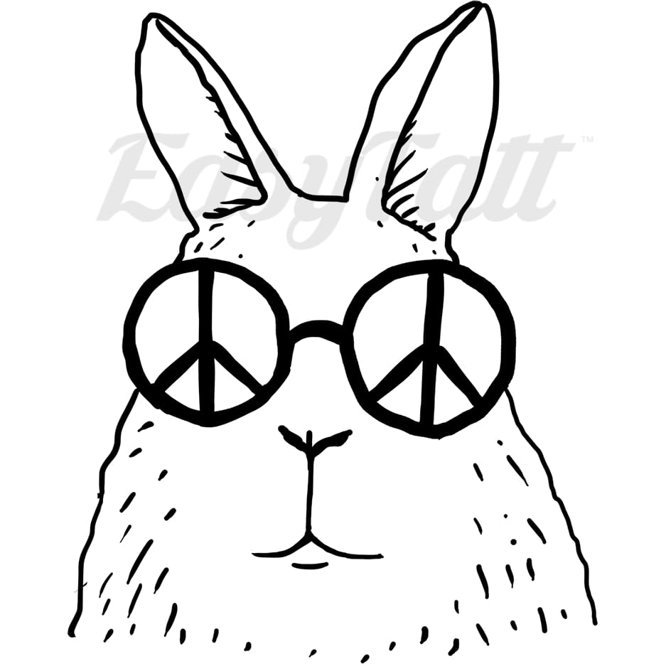 Peace Rabbit - By Didi Fox Temporary Tattoo | EasyTatt™