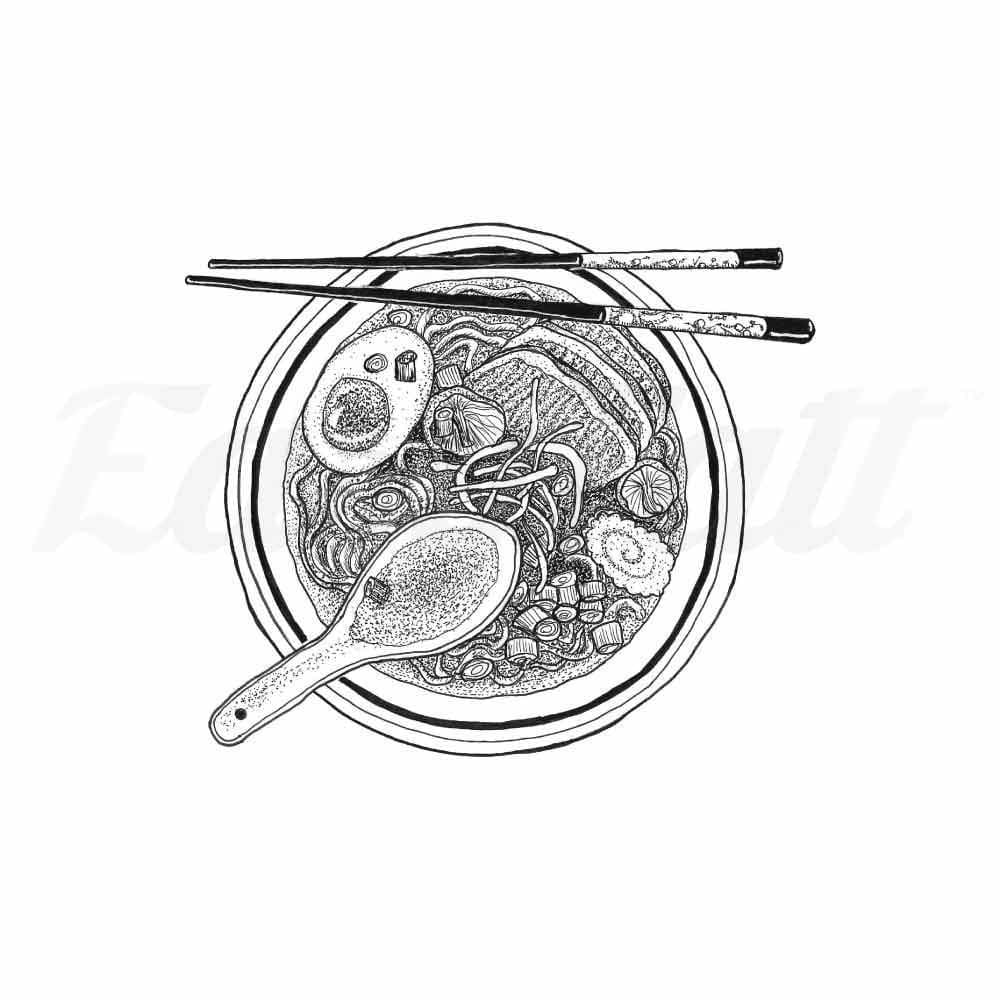 Ramen tattoo design - Dmhtattoos.com
