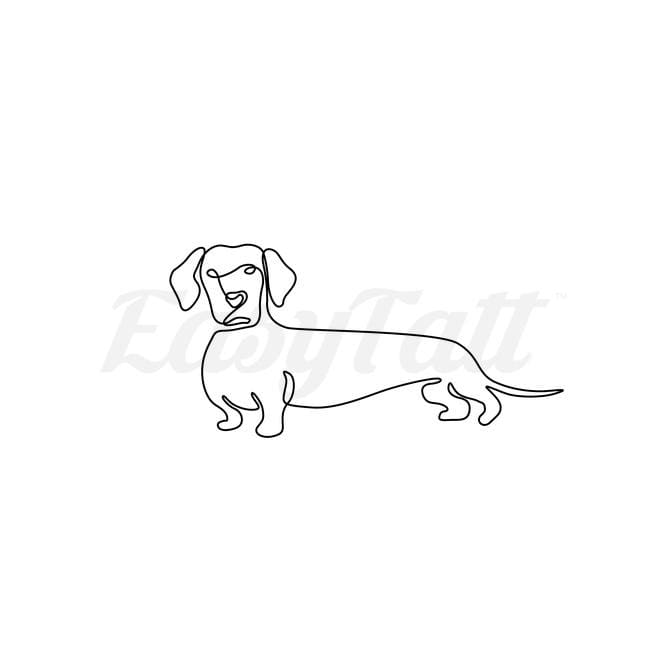 Weiner Dog Outline Tattoos 80+ Weiner Dog Tattoo Stock Illustrations,