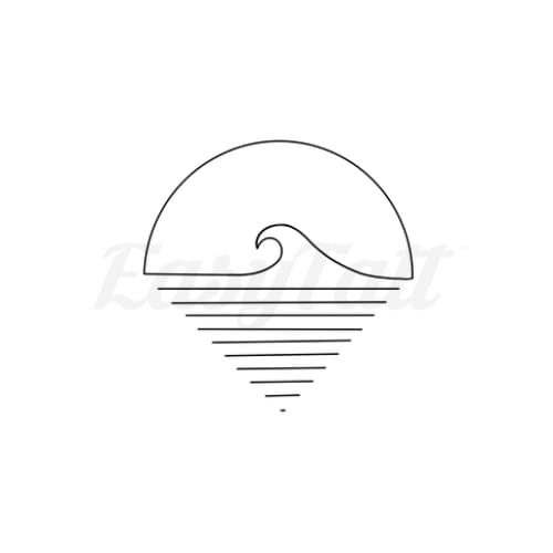 Sunset Wave Temporary Tattoo | EasyTatt™
