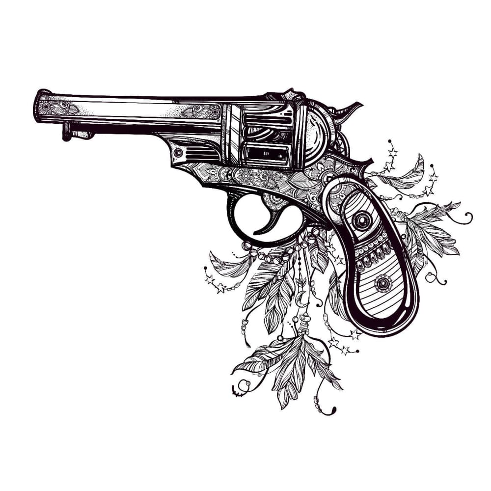 Pistol Revolver Tattoo